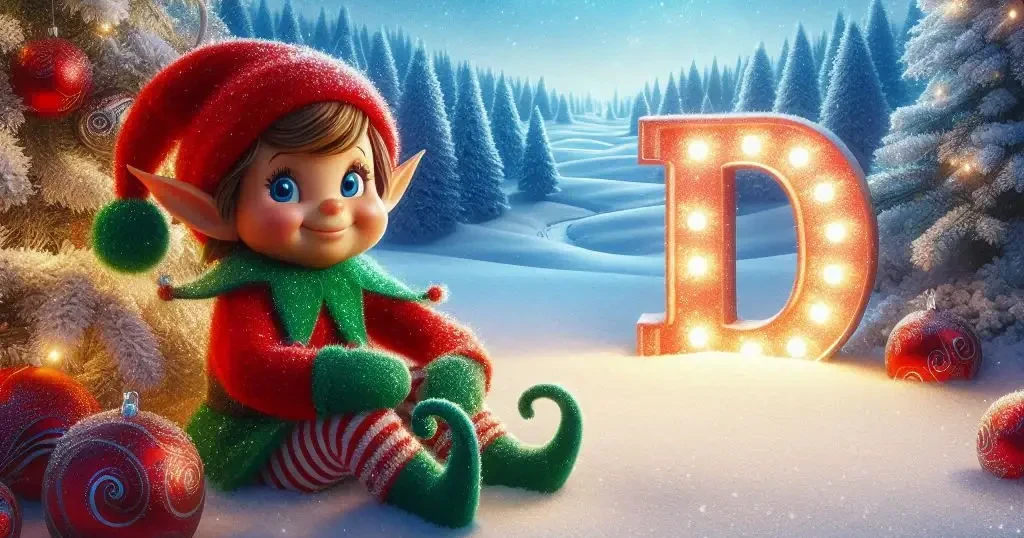 AI Image of elf with names beginning 'D' | ThatChristmasMagic.com