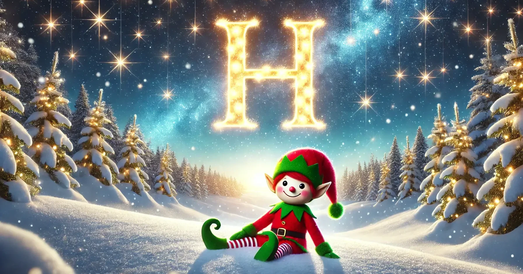AI Image of elf with names beginning 'H' | ThatChristmasMagic.com